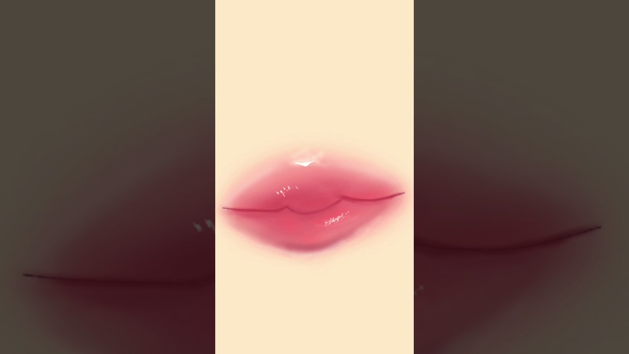 How To Draw Realistic & Glossy Lips (Step By Step)