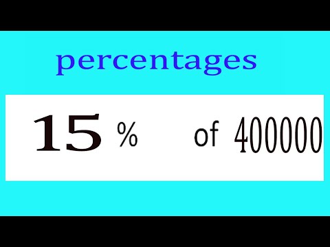 Percentages 15 Percentage(%) of 400000