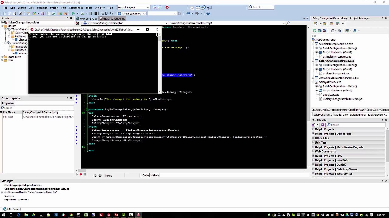 Embarcadero Technology Partner Spotlight - More Coding in Delphi: Aspects and Interception
