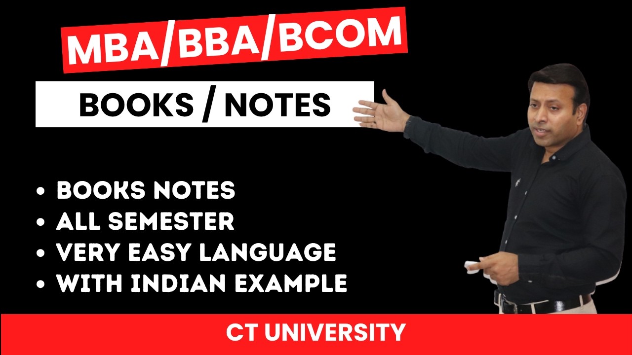 MBA BBA BCom Notes & Books | CT University Complete Study Material 2026