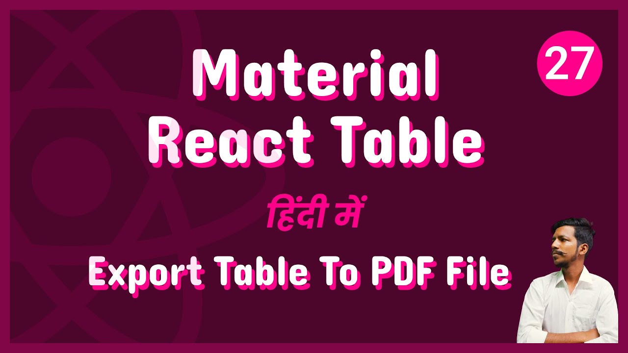 Material React Table V2 - Export Table to PDF File [27]