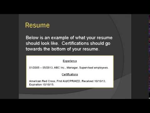 CPR & First Aid: Certifications you NEED on your resume! By Markus Wesaw®