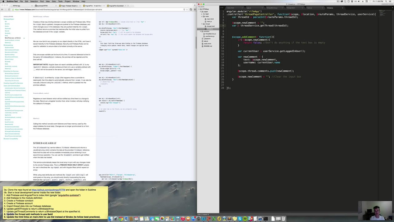 Using AngularFire in an Application