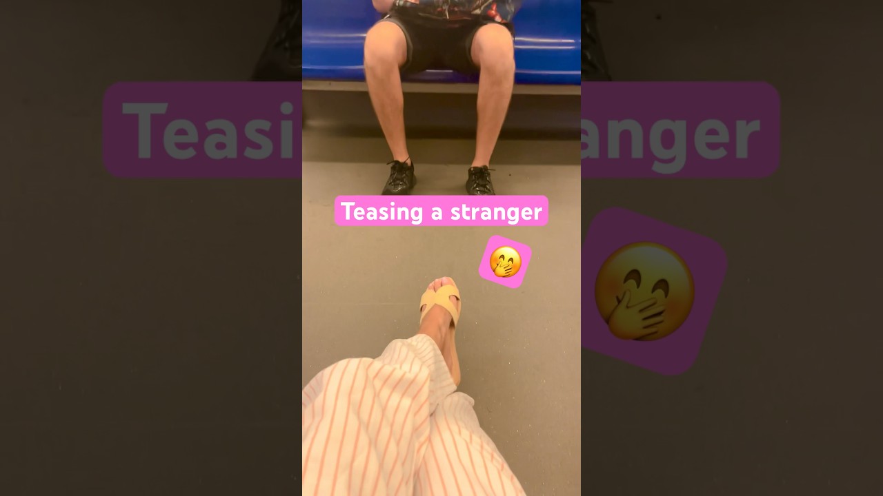 Teasing a stranger in the subway 🤭