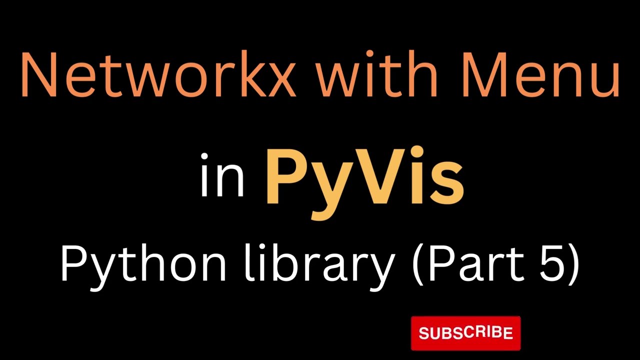 5. Visualize Your Network Data with Pyvis 🌐 networkx with menu part-5