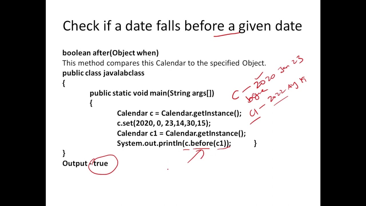 Java Programming - Calendar Class - Methods - Exercise