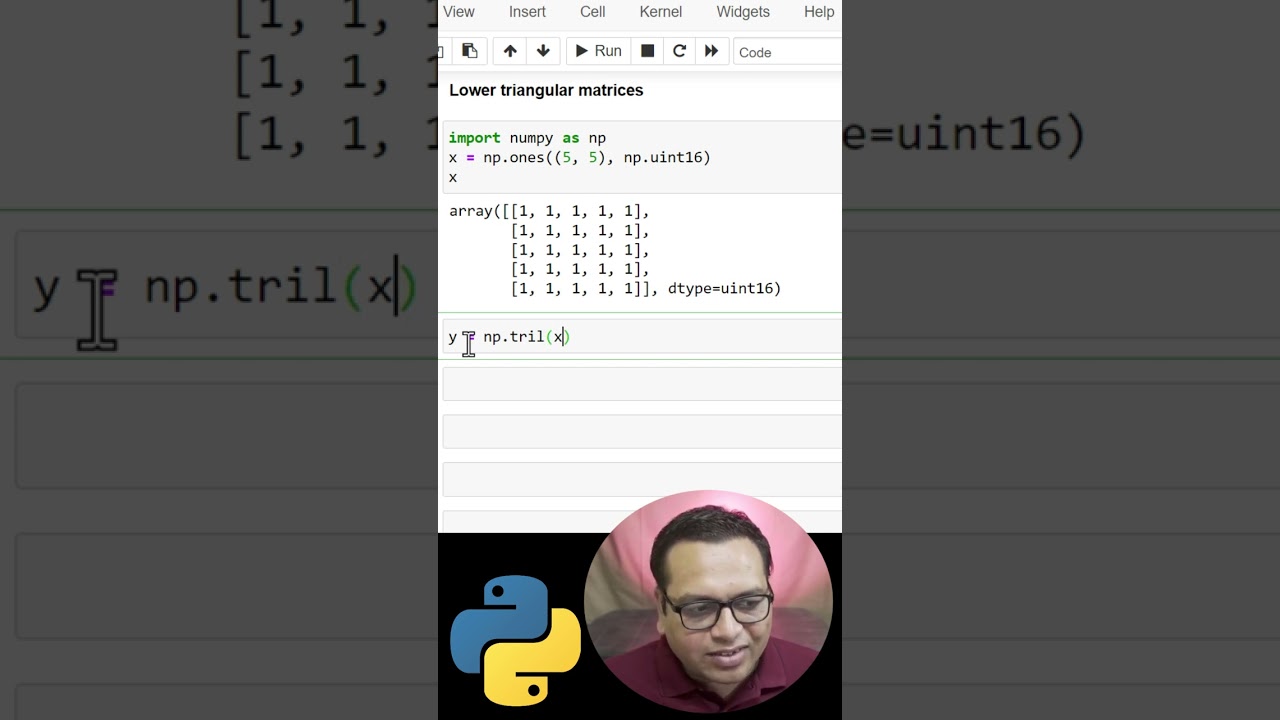 Python NumPy | Lower Triangular matrices #shorts