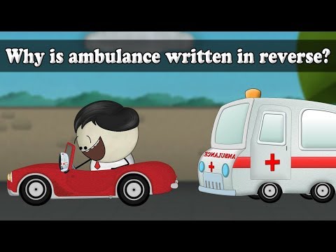 Lateral Inversion - Why is ambulance written in reverse? | #aumsum #kids #science