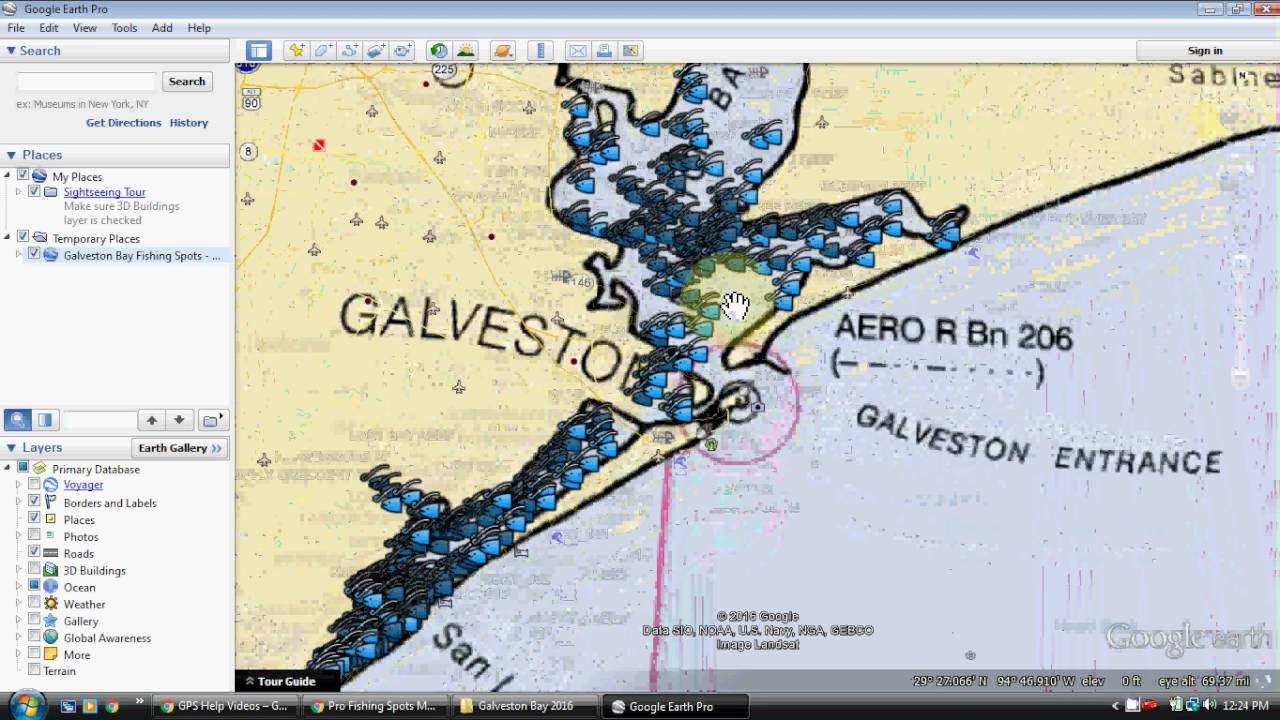 Galveston Bay Fishing Map
