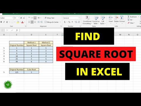 Find Square Root - Using Excel Formula - Square Root Trick