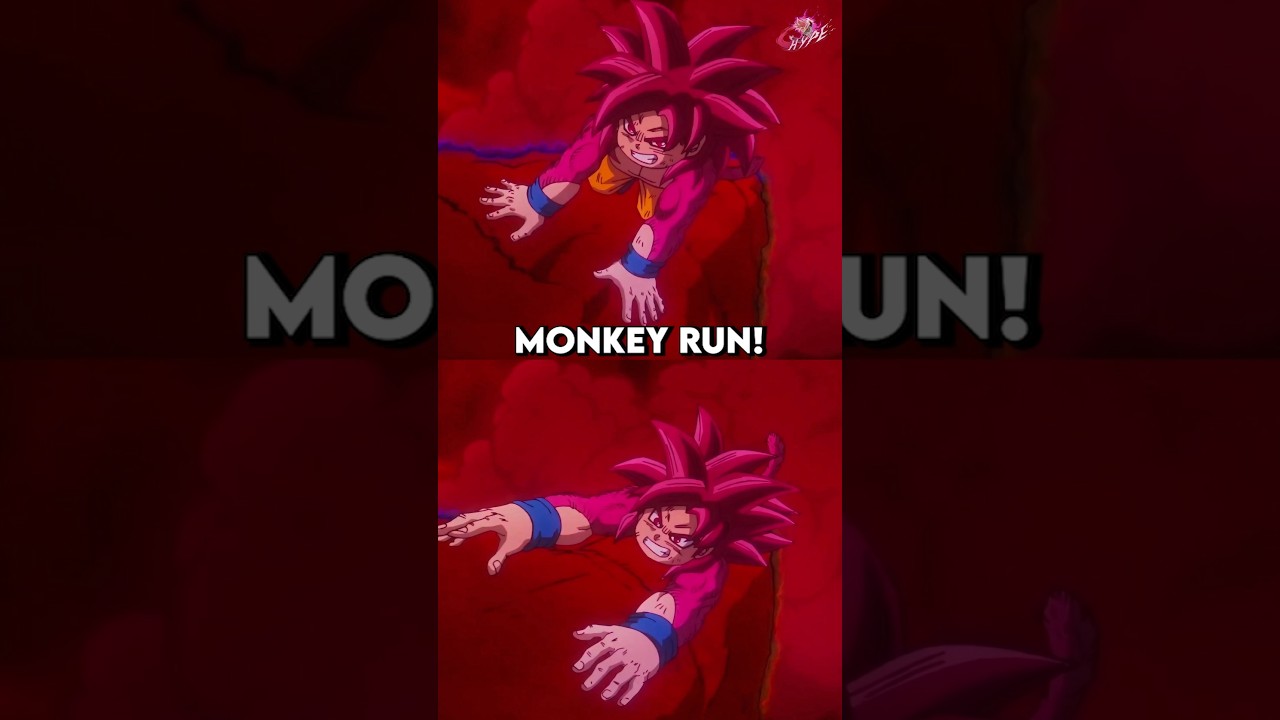 When SSJ4 Goku literally ran like a MONKEY in DAIMA?!