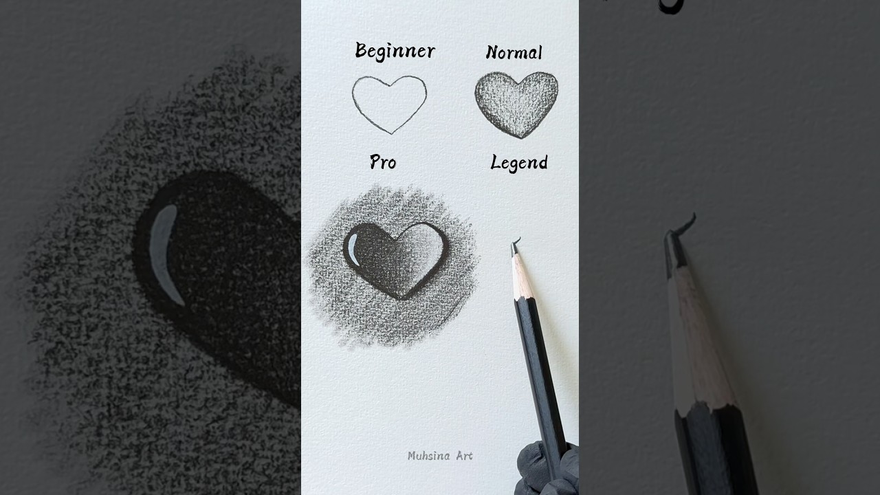 How to draw 3d heart🤔😱 #shorts #craft #art #drawing #crafts #satisfying