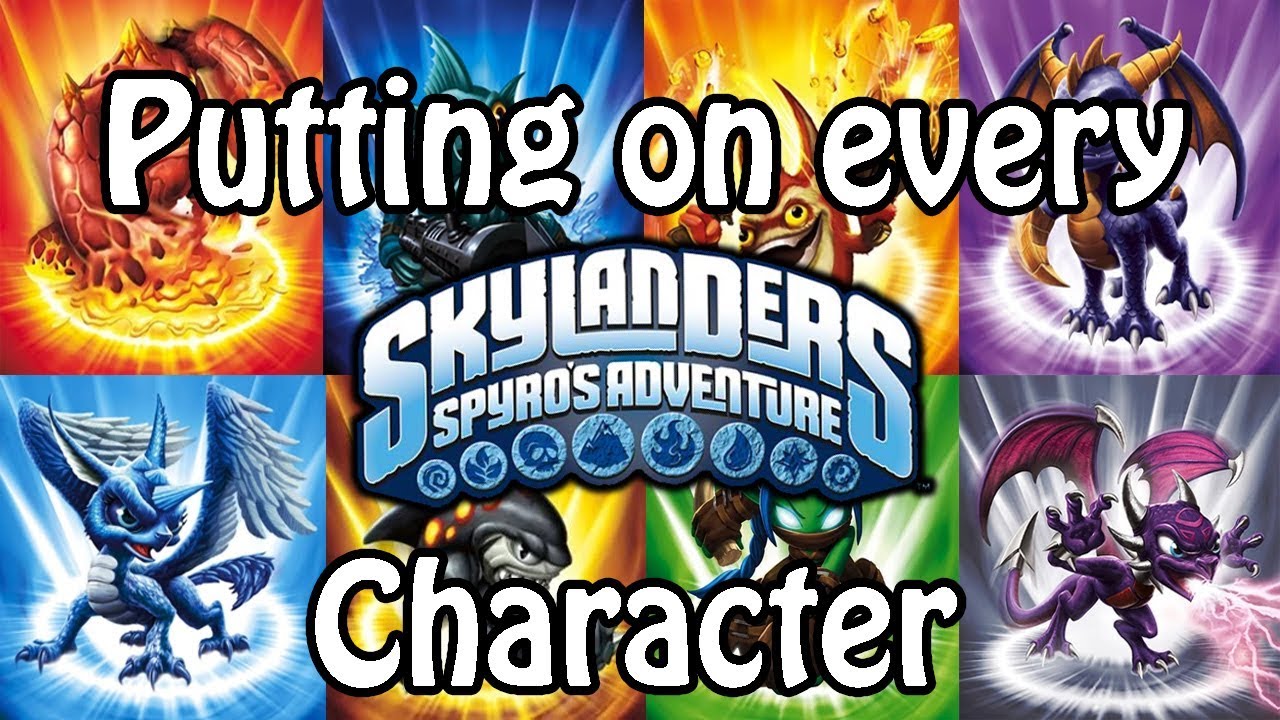 Putting on all 32 Skylanders Spyro's Adventure characters (Wii)