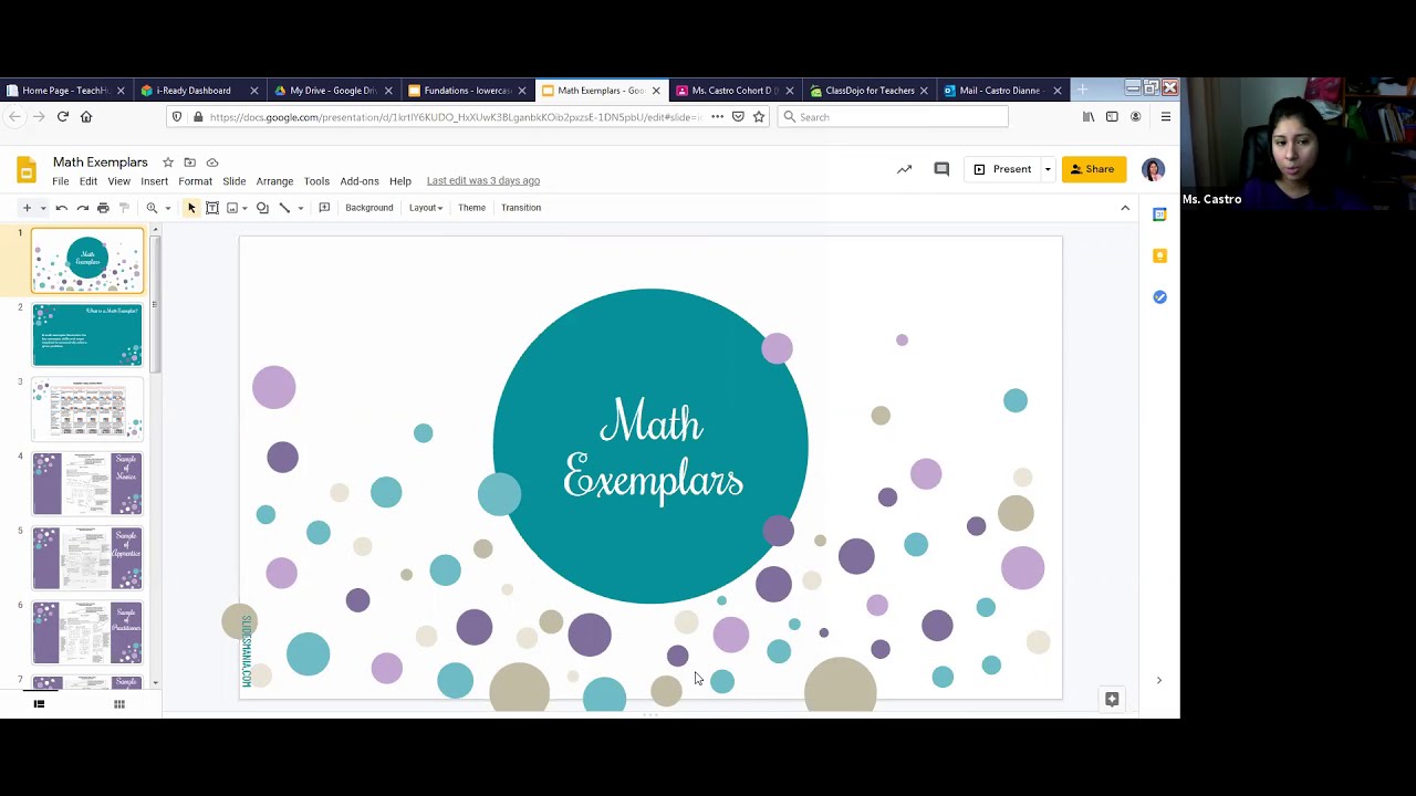 Math Exemplars Part 1