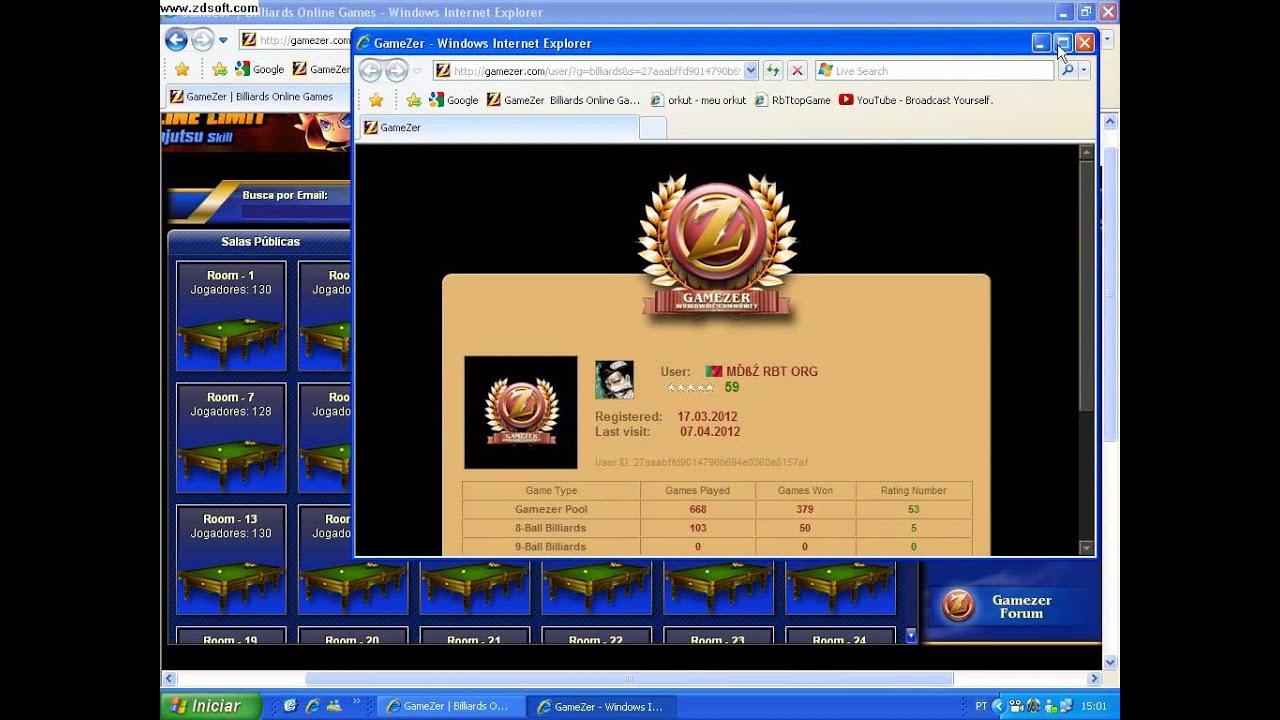 como aumentar pontos em gamezer 2011