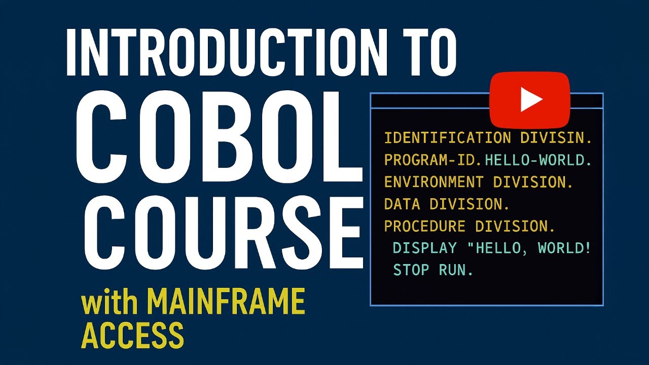 Introduction to Cobol - Tutorial with Mainframe Access