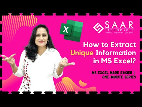 How to Extract Unique Information in MS Excel using Unique Function | One-Minute Series