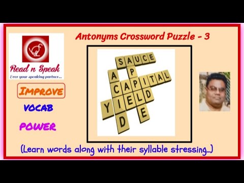 Crossword puzzles| Antonyms with syllable stressing| ReadnSpeak | RNS |Tamil