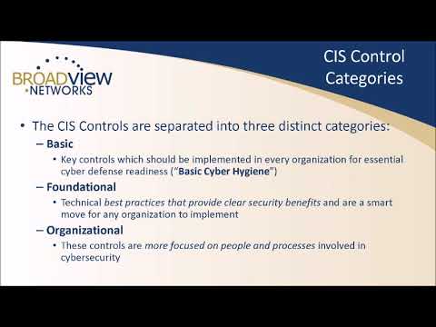 Webinar CyberSecurity through CIS Controls