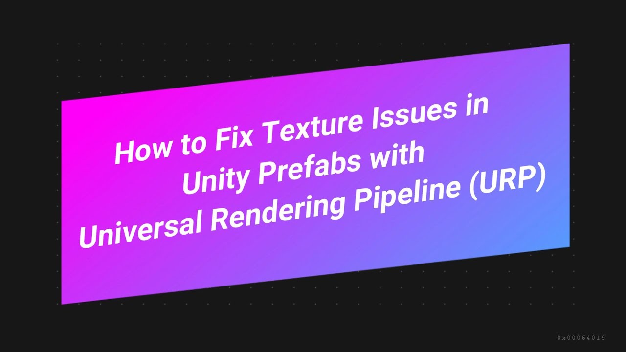 How to Fix Texture Issues in Unity Prefabs with Universal Rendering Pipeline (URP) #unity