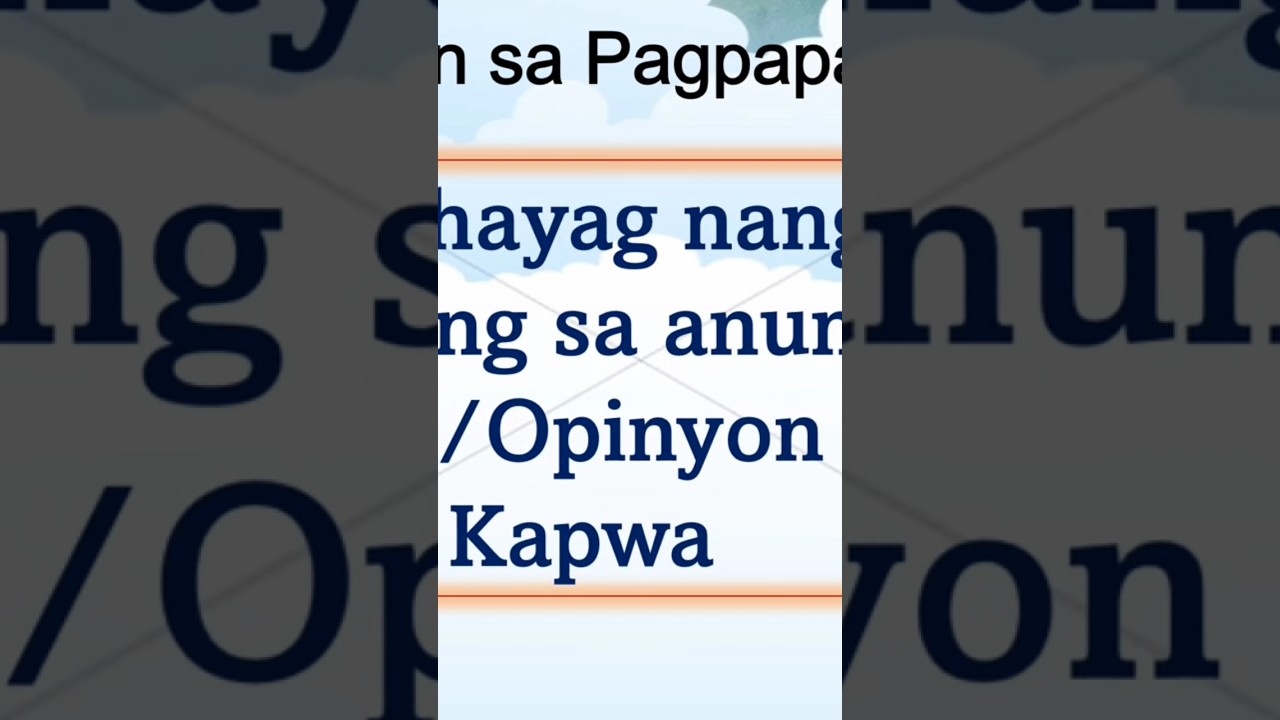 ESP-5-Quarter-2-PAGPAPAHAYAG-NG-MAY-PAGG_29 #shorts