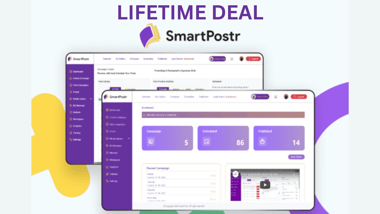 SmartPostr Lifetime Deal $49 - World's #1 AI Social Media Marketing App For Small Businesses