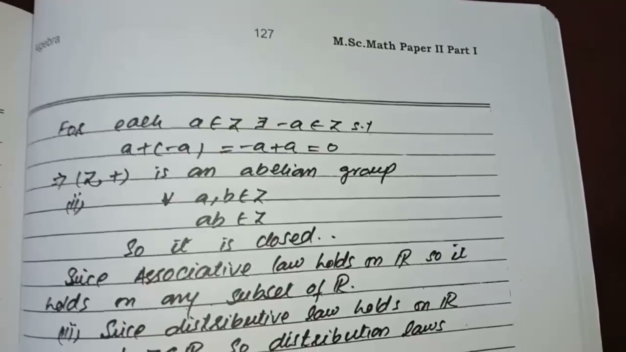 M.sc Math ring theory vector space notes