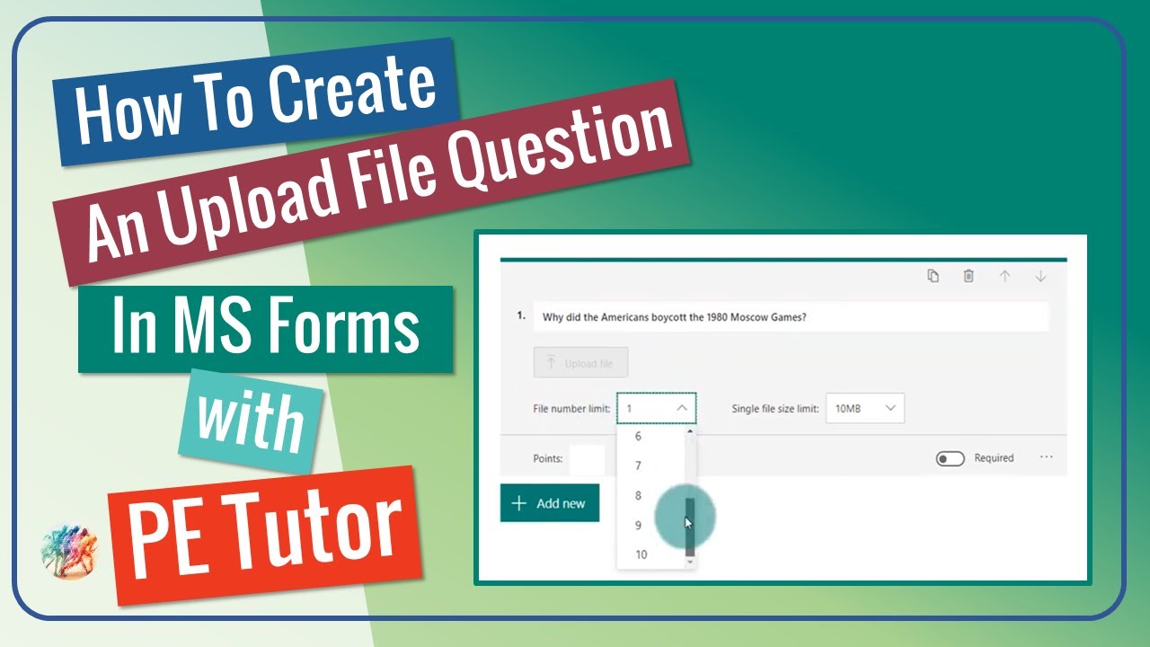 Microsoft Forms - How To Create an 'Upload File' Question