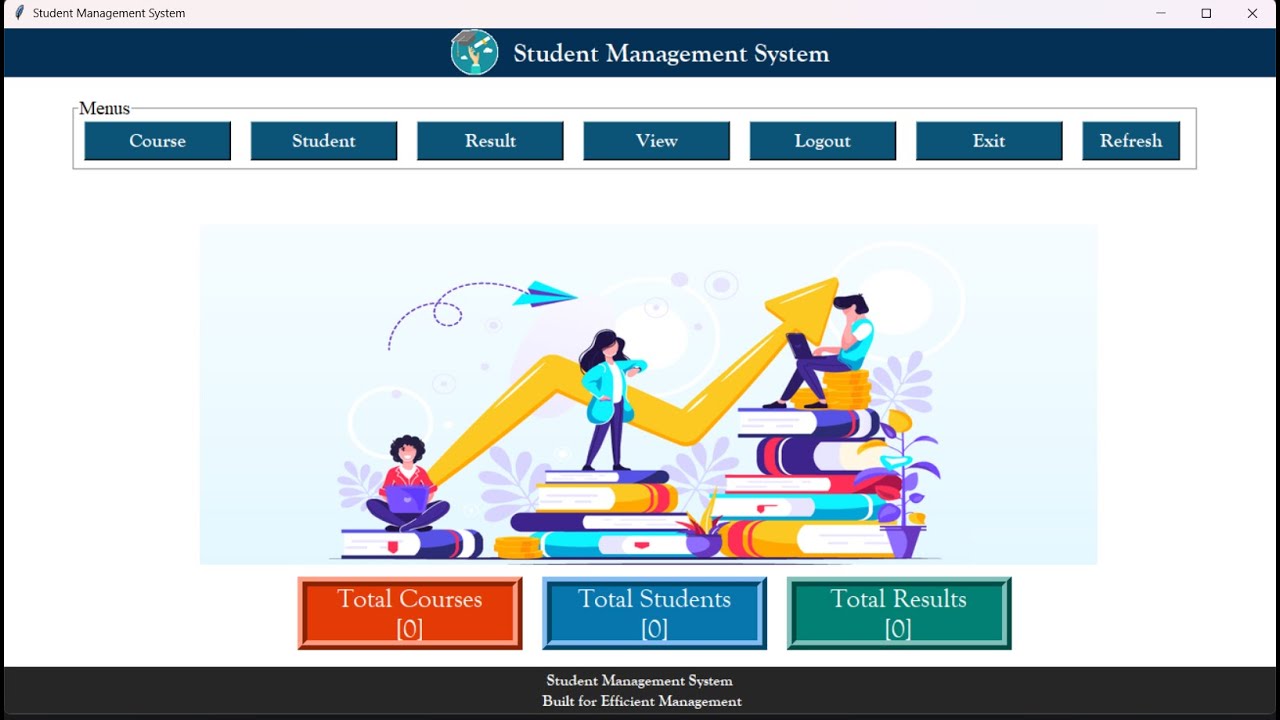 Student Management System using Tkinter GUI in Python with Sqlite as DBMS