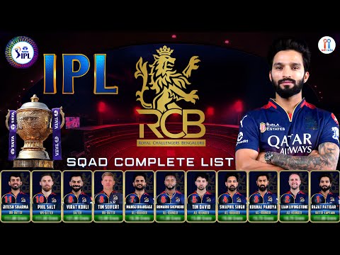 👀👉 Royal Challengers Bangalore Full Squad 2025 Revealed! 💥🔥 #sports #games #rcb #cricket #ipl