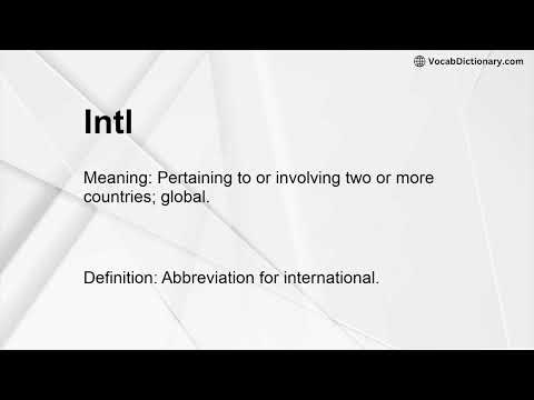 Intl Meaning