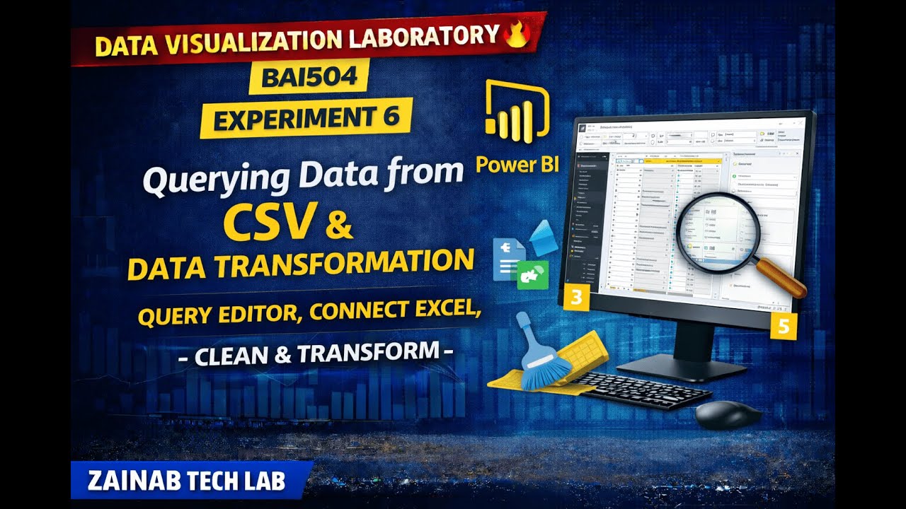 Experiment-6 | Data Visualization Laboratory BAI504 |Querying Data from CSV & DataTransformation|VTU