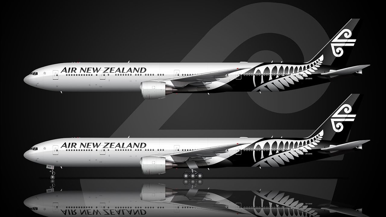 How to draw an Air New Zealand 777-300ER (time lapse)