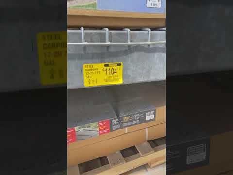 $1104.17Arrow 12-ft W x 20-ft L x 7-ft H Eggshell Metal Carport with Metal Roof #satisfying #Lowe’s