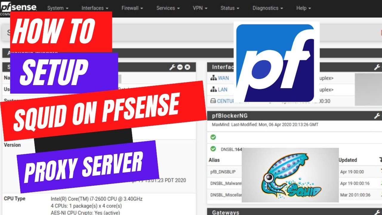 How to Install Squid Proxy Server on pfSense