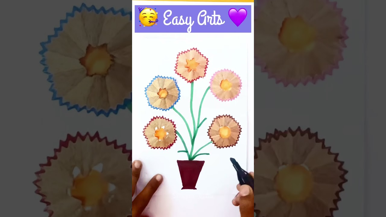 Pencil dust art | #shorts #flowers #youtube #arts #craft
