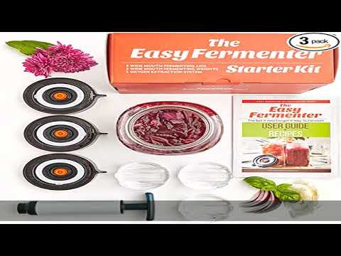 Easy Fermenter Fermentation Kit (3 Fermentation Lids + 3 Glass Fermentation Weights + Pump) – Pickl