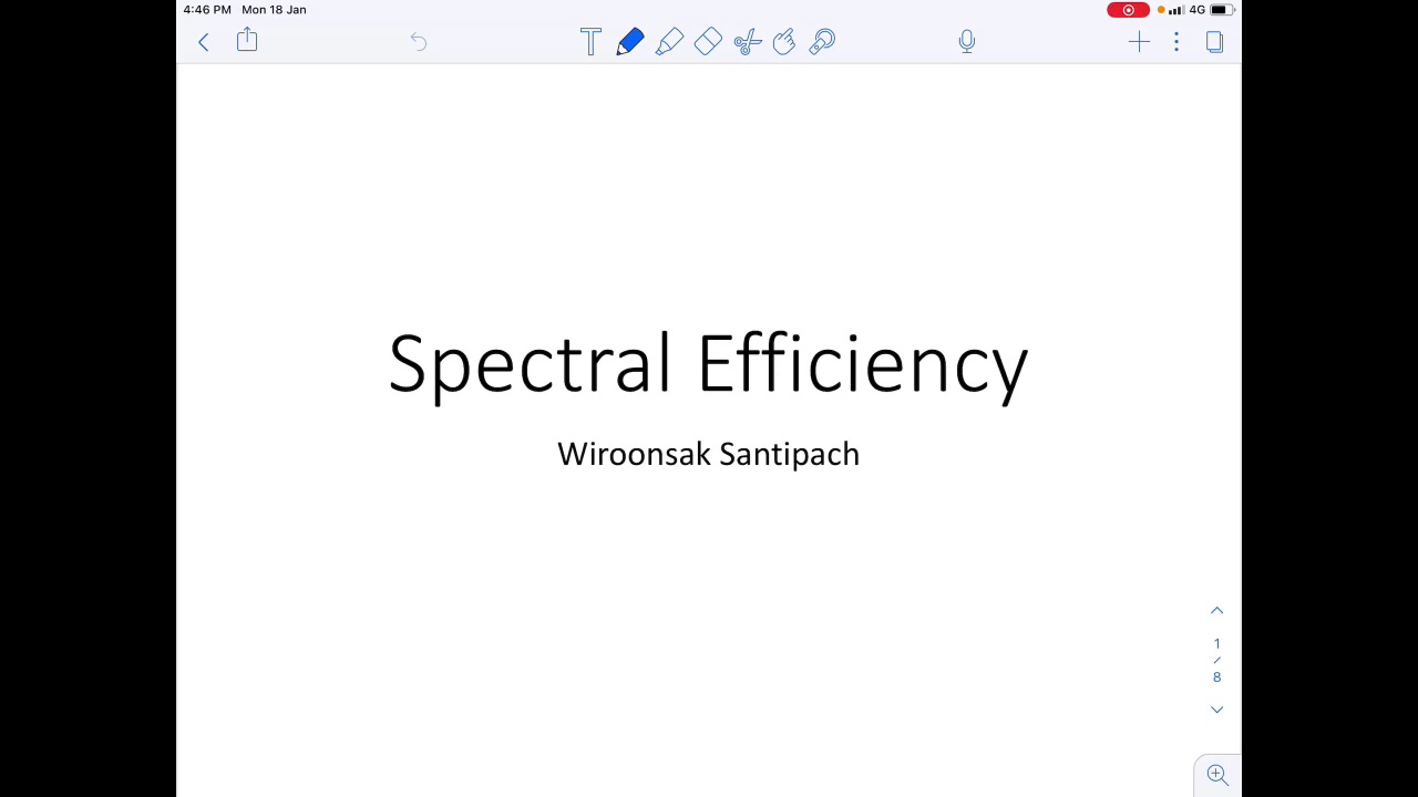 Spectral efficiency (Part 1)