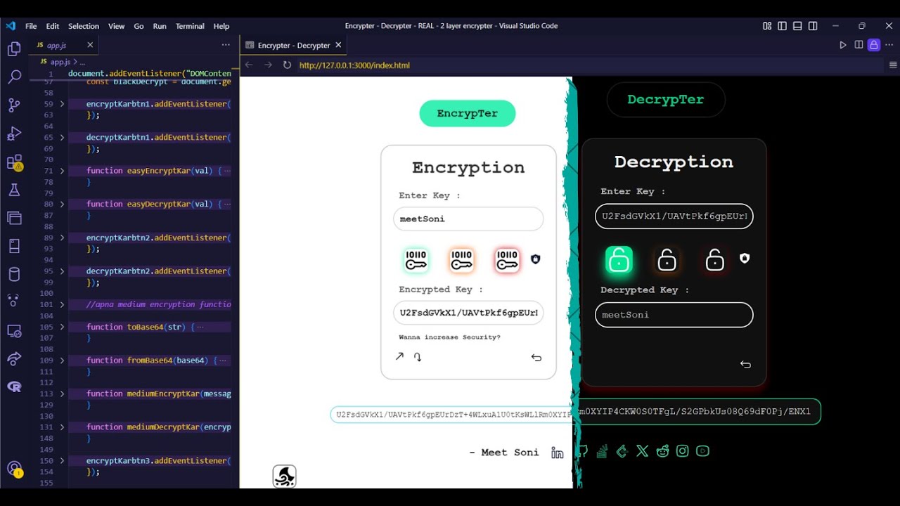 Encrypytify | Javascript Project | #encryption #decryption #collegeprojects #javascriptprojects