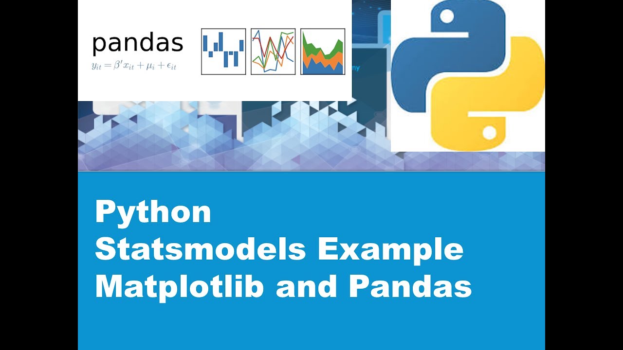 Python - Statsmodels Example Matplotlib and Pandas