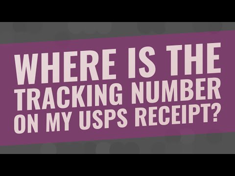 Where is the tracking number on my USPS receipt?