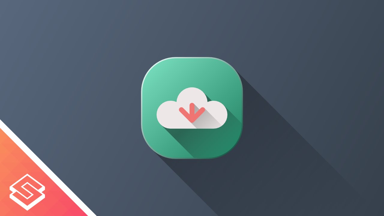 Inkscape Tutorial: Download Icon with Long Shadows