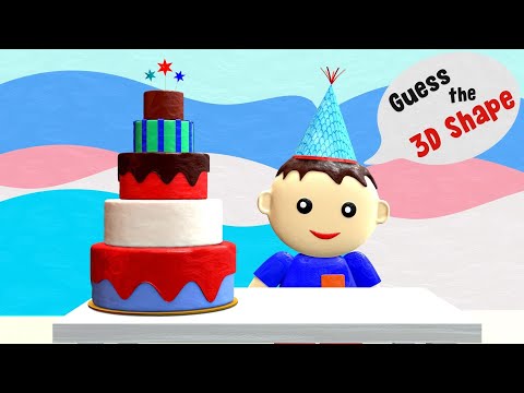 Name The 3D Shapes for Kids | 3D Shape Guessing Game | Guess the shape | 3D Shape Quiz for Kids