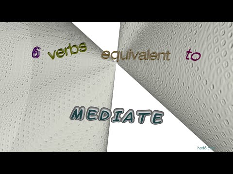 mediate - 6 verbs synonym of mediate (sentence examples)