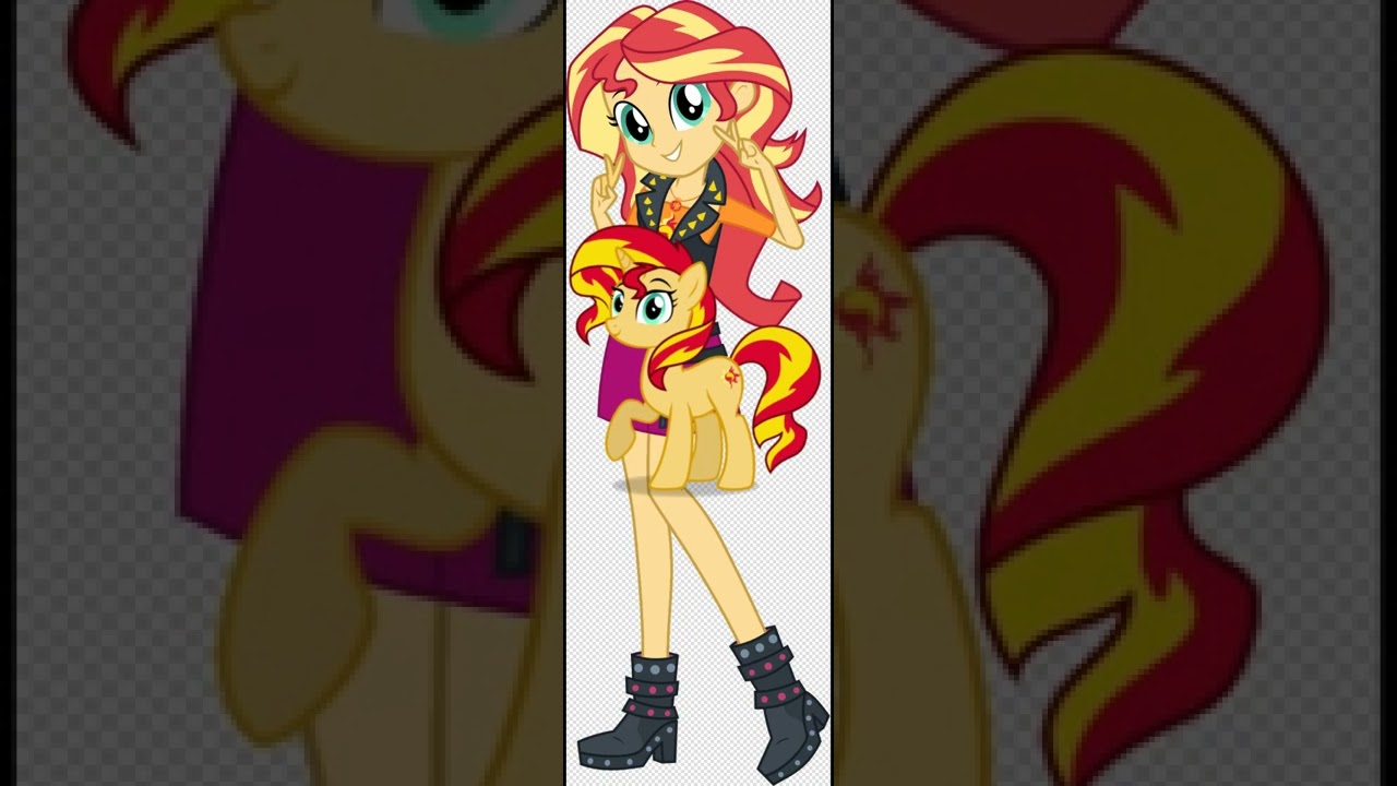 sunset shimmer with human skin