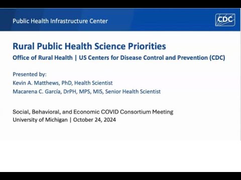 CDC’s Rural Public Health Science Priorities