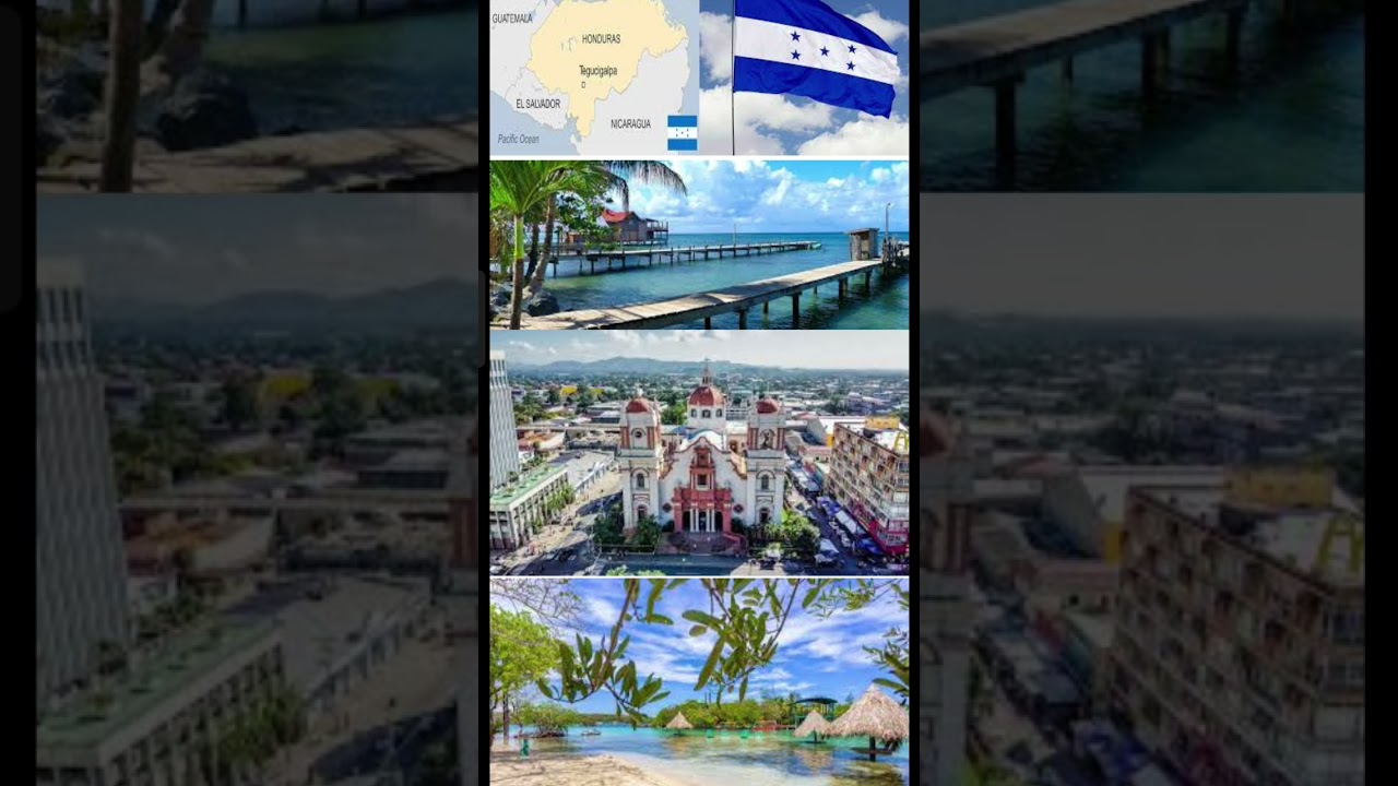 Honduras map and city with famous | world map of countries|# countries map|# famous countries