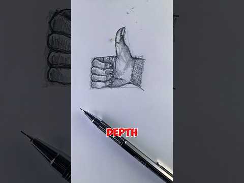 How to Draw a Thumbs Up ๐ Hand Easily! Step-by-Step Tutorial #art #shorts #drawing #foryou #sketch