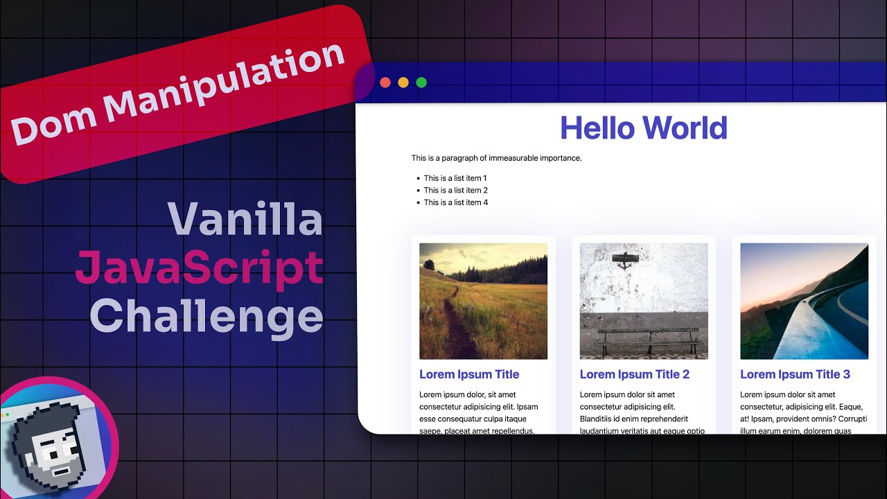 Vanilla JavaScript Challenge (DOM manipulation)