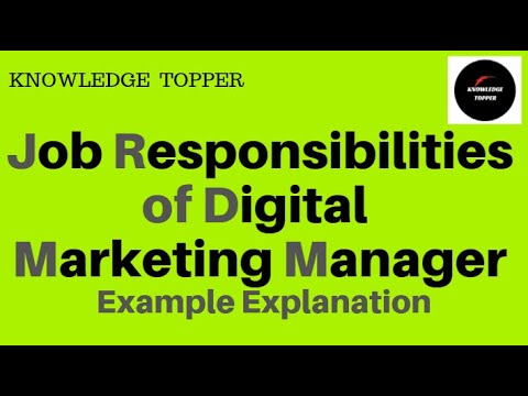 Digital Marketing Manager Job Responsibilities | Job Responsibilities of Digital Marketing Manager